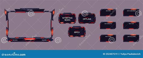 Red Stream Overlay Theme Webcam Border Game Screen Template And Donation Panel Stream Is