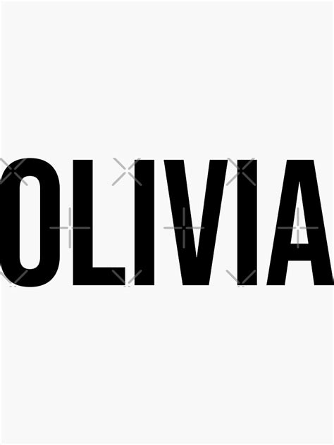 Olivia Name Tag Sticker For Sale By NAMESHOPTAGS Redbubble
