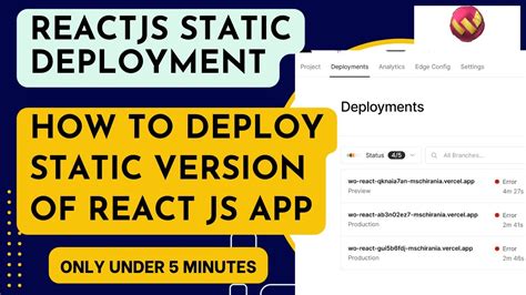 How To Run React Js App On Static Server Youtube