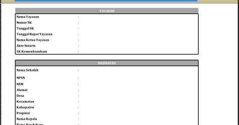 Aplikasi Database Sekolah Excel Sd Smp Sma Soal Halaman