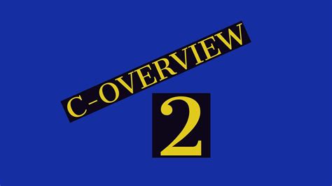 Overview Of C Language Tutorial 2 Techno Bdb Tutorial For