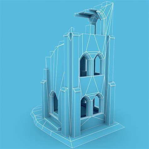 3d Model Medieval Building 51 Ruins Vr Ar Low Poly Cgtrader