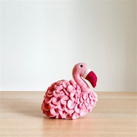 Flamingo Pink Felt Etsy