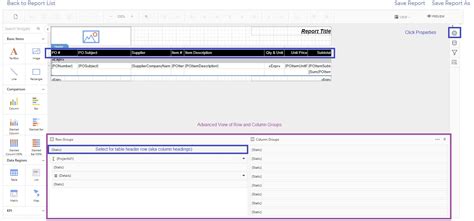 Add Custom Log Report Advanced Topic Report Design Repeat Tablix