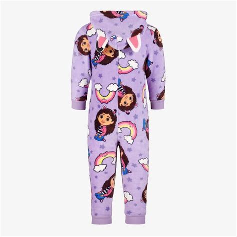 Scapino Gabby Onesie Kinder Onesie Lila Met Capuchon 100 Polyester