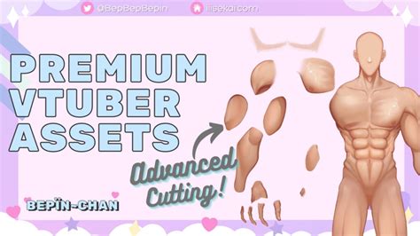 Male 2d Vtuber Base Vtuber Art Assets Manly Full Body Model Base
