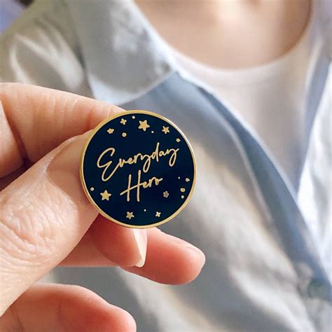 Everyday Hero Enamel Pin Badge By Clara And Macy