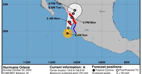 Huracán Orlene Se Fortalece Y Va Hacia El Pacífico Mexicano