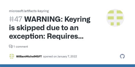 Warning Keyring Is Skipped Due To An Exception Requires Windows And Pywin32 · Issue 47