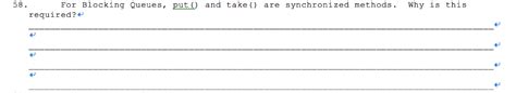 Solved For Blocking Queues Put And Take Are