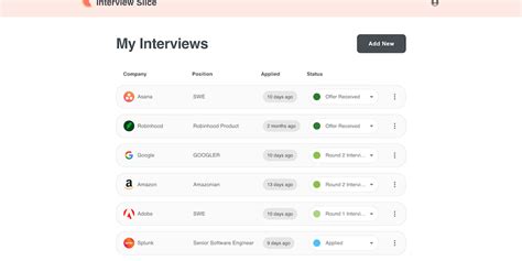 Interview Slice Track All Your Interviews In One Place Product Hunt