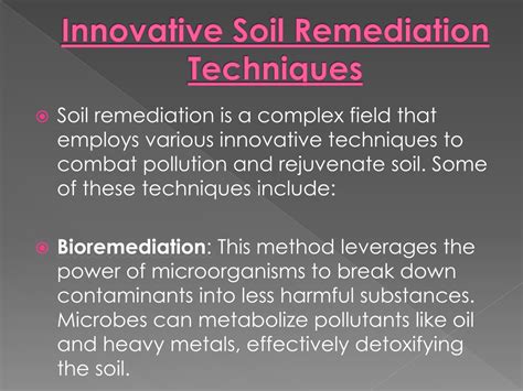 Ppt Reviving The Earth The Art Of Soil Remediation Services