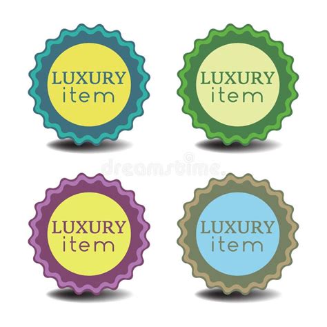 Luxury Item Stickers Stock Vector Illustration Of Satisfaction 90946142