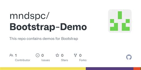 GitHub Mndspc Bootstrap Demo This Repo Contains Demos For Bootstrap