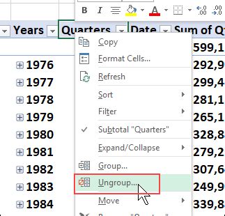 Stop Pivot Table Date Grouping Excel Pivot Tables