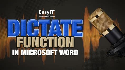 How To Use The Dictate Function In Microsoft Word Youtube