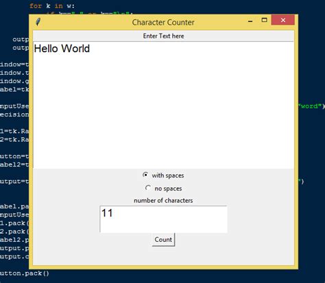 Simple Character Counter App Using Tkinter In Python Free Source Code
