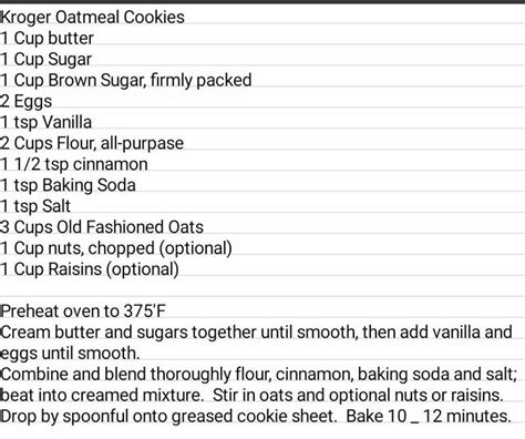 Delicious Oatmeal Cookie Recipe