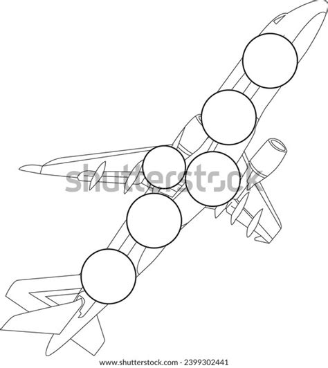 Air Plane Dot Marker Coloring Page Stock Vector Royalty Free