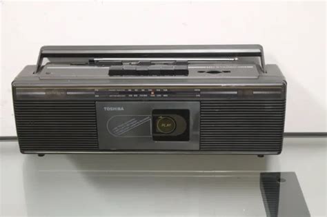 Rare Toshiba Stereo Radio Cassette Recorder Portable Boombox Rt8018