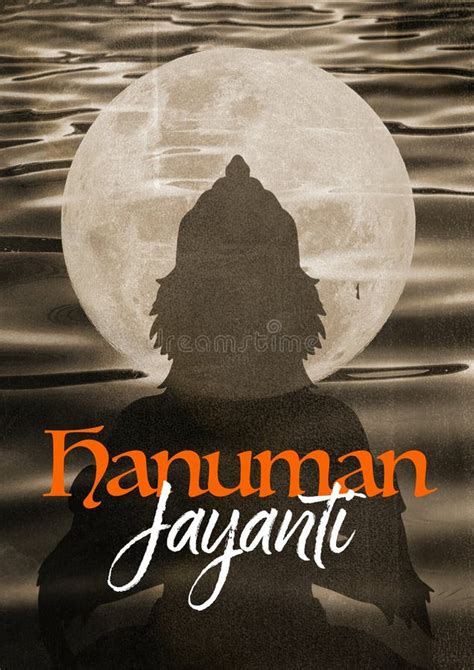 Happy Hanuman Jayanti Poster Flyer Design Template Print Stock