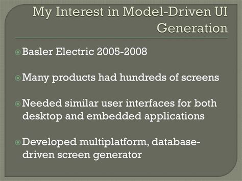 ppt model driven techniques for user interface generation powerpoint