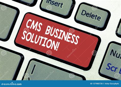 Word Writing Text Cms Business Solution Business Concept For Software Application Use To Create