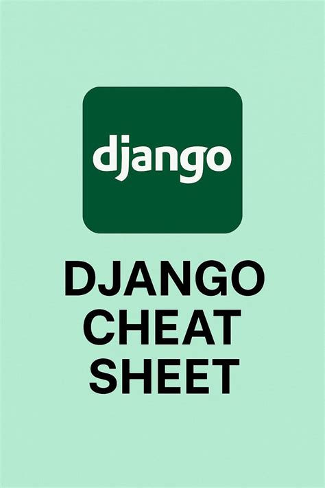 Django Cheat Sheet Pdf Python Web Development Quick Guide