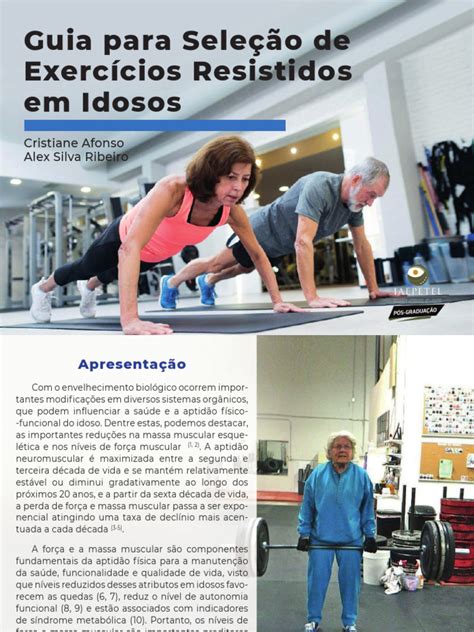 E Book Guia Para Seleção De Exercícios Resistidos Em Idosos Pdf