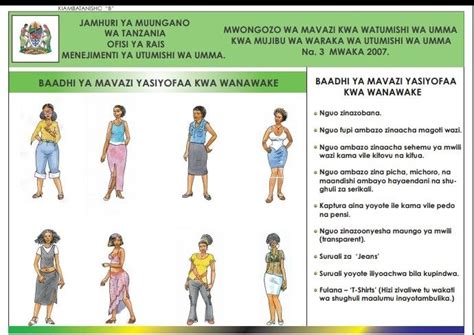 Ndugu Elisha On Twitter Mwongozo Wa Mavazi Kwa Watumishi Wa Umma MAVAZI YA MWANAMKE