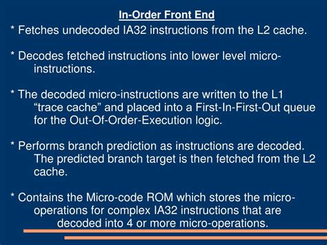 Ppt The Microarchitecture Of The Pentium 4 Processor Powerpoint