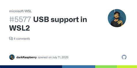 USB Support In WSL Issue Microsoft WSL GitHub