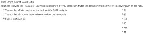 Solved Fixed Length Subnet Mask Flsm You Need To Divide