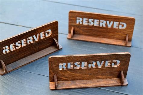 Табличка информационная настольная тейбл тент Reserved 3 шт 15 см 5