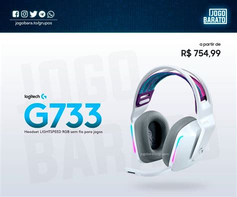 Jogo Barato Kabum Headset Sem Fio Logitech G733 Facebook