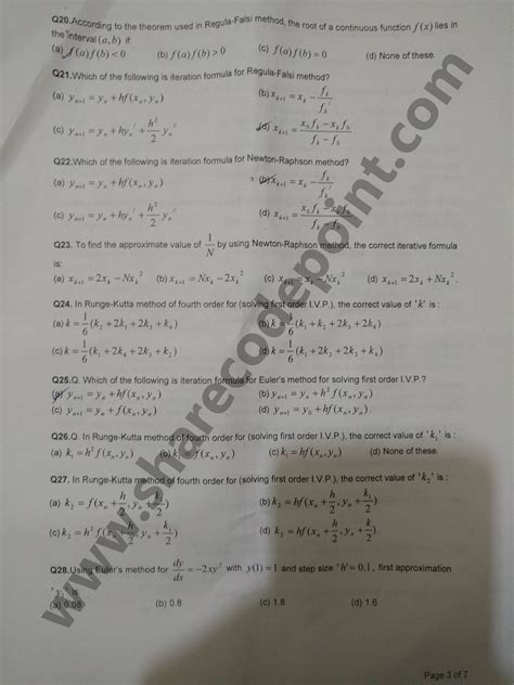 Mth167 Complex Analysis And Transforms End Term Exam Backlog Question Paper Mth 167 10