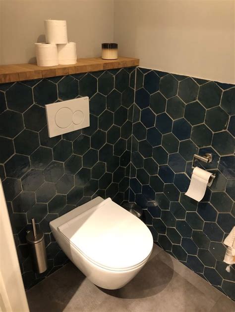Zellige Noir Hexagone Marokkaanse Wandtegels Designtegels Toilet