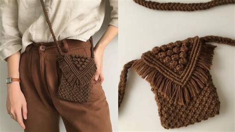 MAKROME TELEFON ÇANTASI YAPIMI DIY Macrame Bag Tutorial Bere deseni