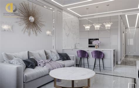 Дизайн 3 комнатной квартиры 78 кв м в стиле арт деко ар деко г Москва ЖК Xедлайнер