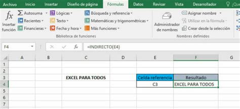 Función Indirecto En Excel Excel Para Todos