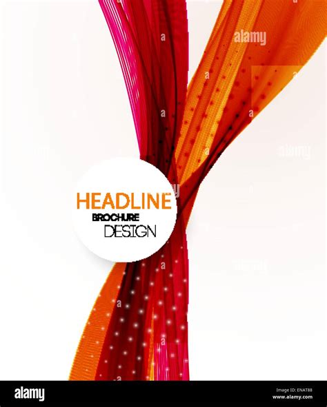 Vector Abstract Curved Lines Background Template Brochure Design Stock Vector Image And Art Alamy