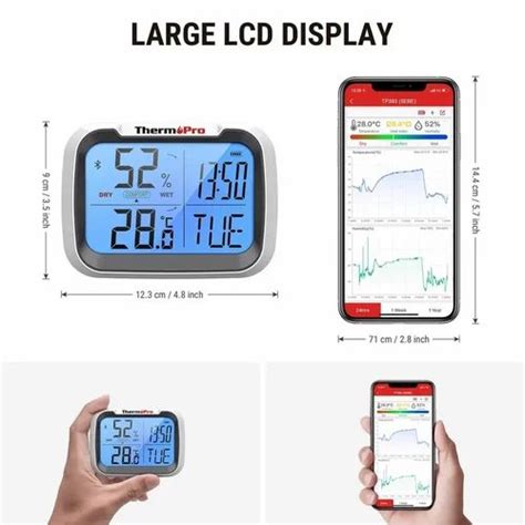 LCD Temperature And Humidity Data Logger For Household Model Name Number TP At