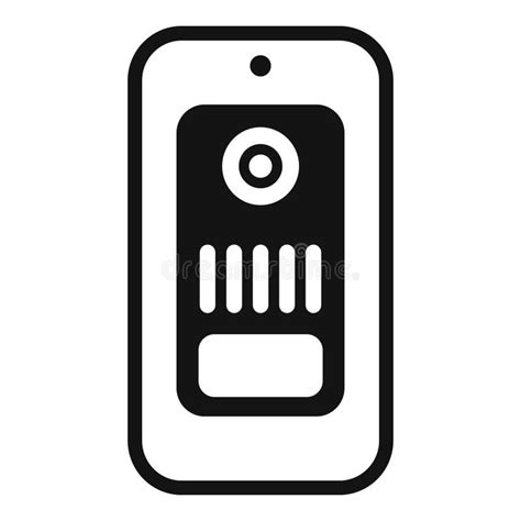 Modern Intercom System Displaying Access Control Buttons Stock