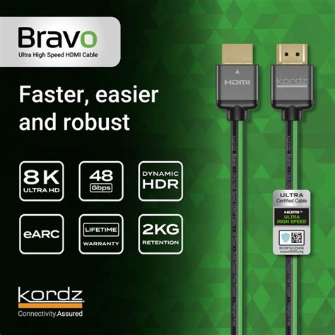 Ultra High Speed Hdmi Cable Kordz Bravo