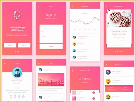 Android App Design Template Free Download Of Android Material Design App Templates Free