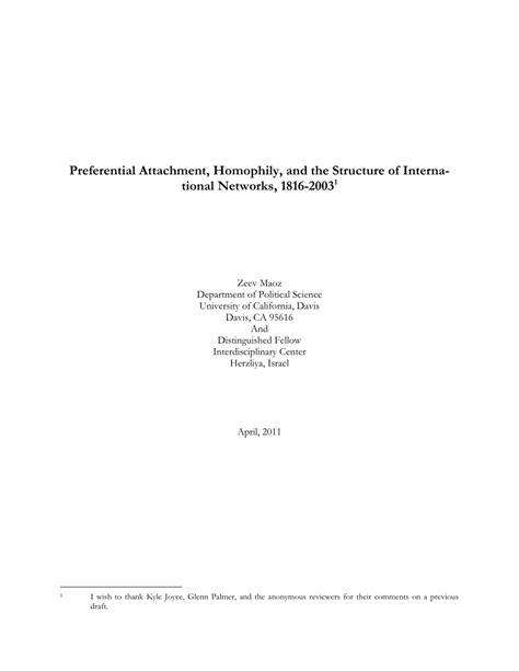 Pdf Preferential Attachment Homophily And The Structure Of