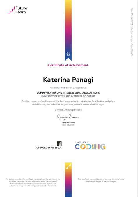 Katerina Panagi On Linkedin Certificateofcompletion