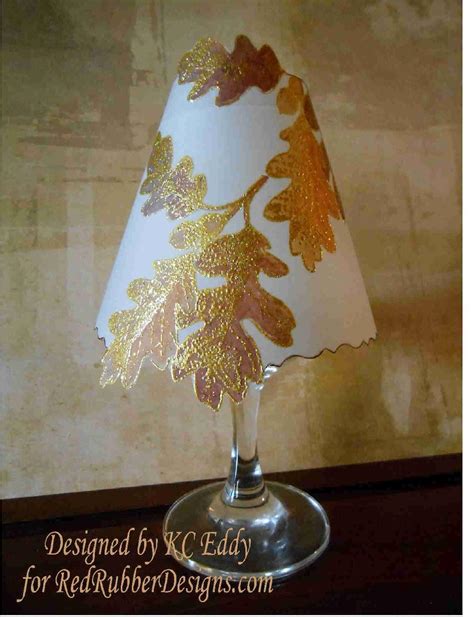 Distracted By Something Shiny Every Leaf Wine Glass Candle Cover Red