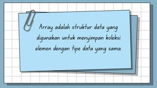 Materi Array Java Teknik Informatika Pptx