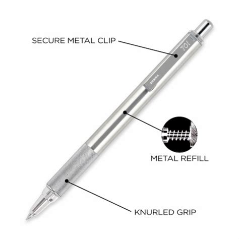 Zebra Durable Stainless Steel Ballpoint Pen Black 1 King Soopers